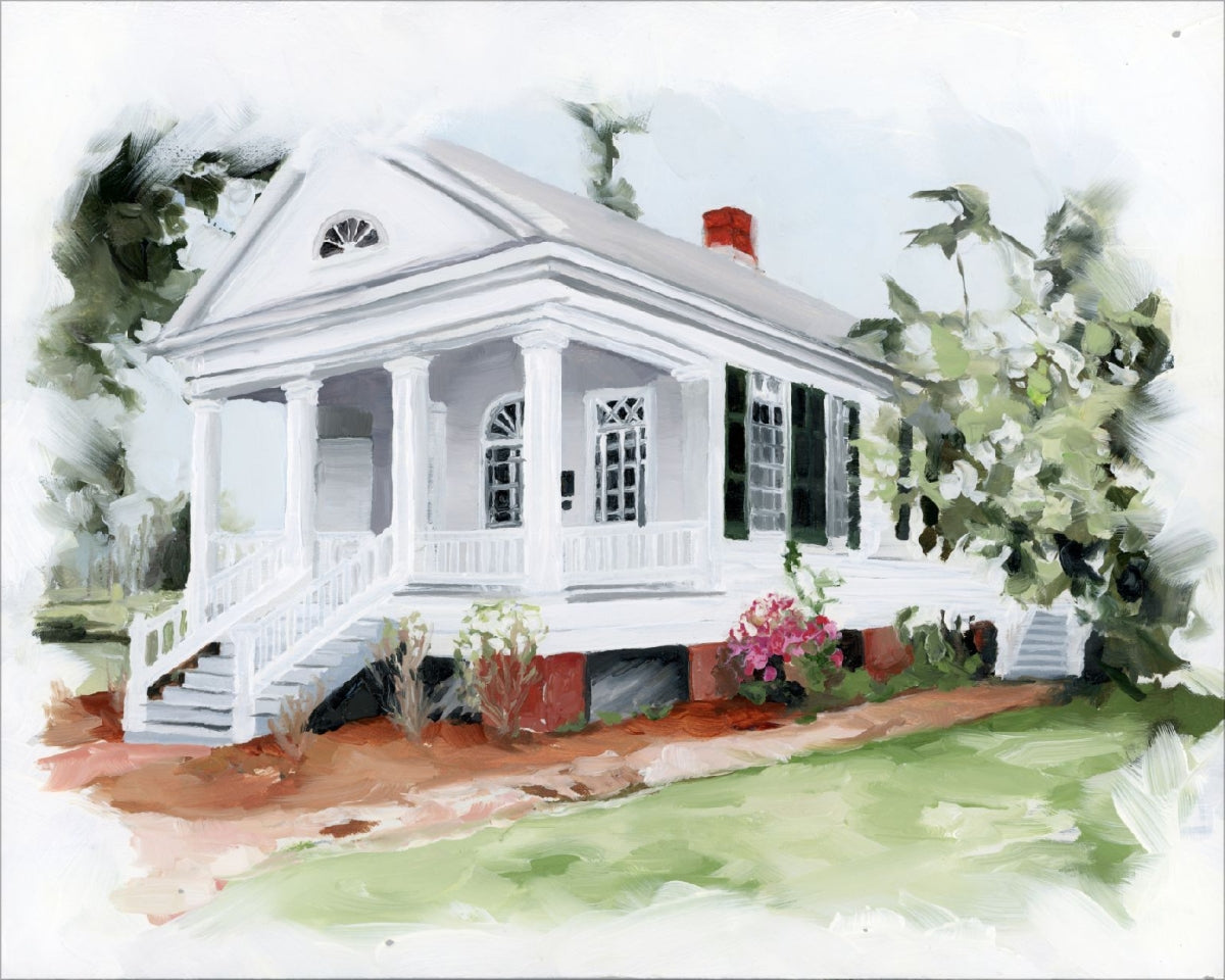 Logtown Estate Pink Flower Version, Fine Art Print – Tony Thomas Art